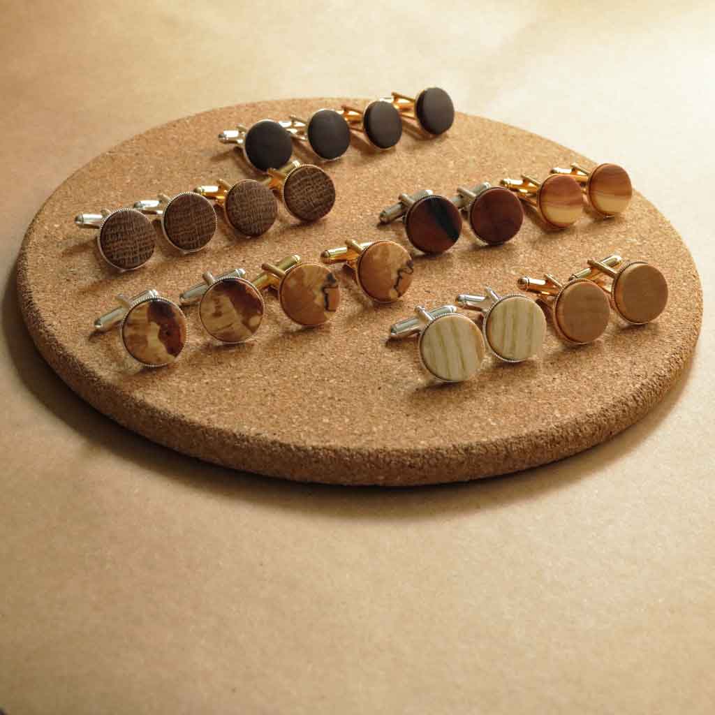 Handmade Wooden Cufflinks: Crafted with Care and Precision